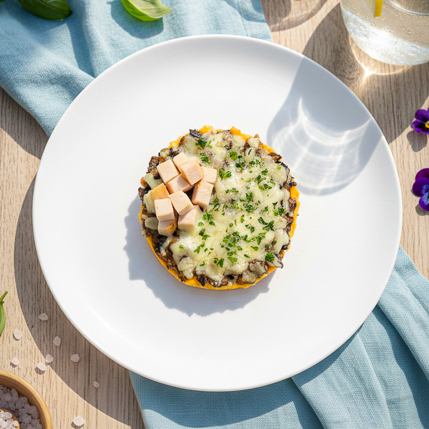 Smoked Chicken Scramble With Cheesy Mushrooms – Nutrition Kitchen HK